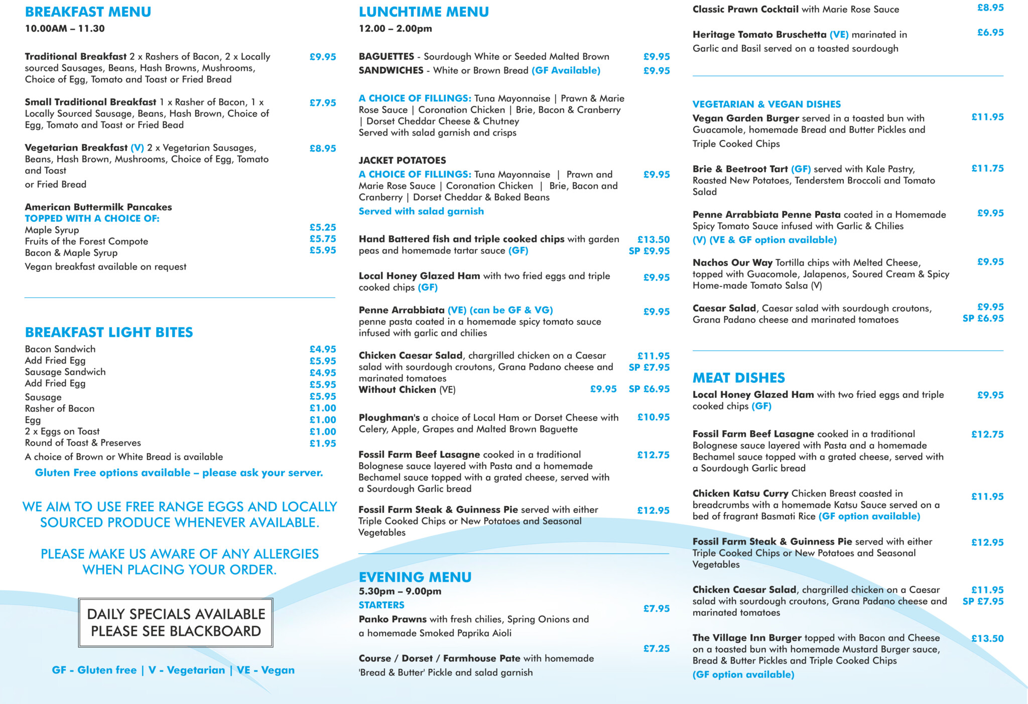 Family friendly restaurant | The Village Inn Swanage